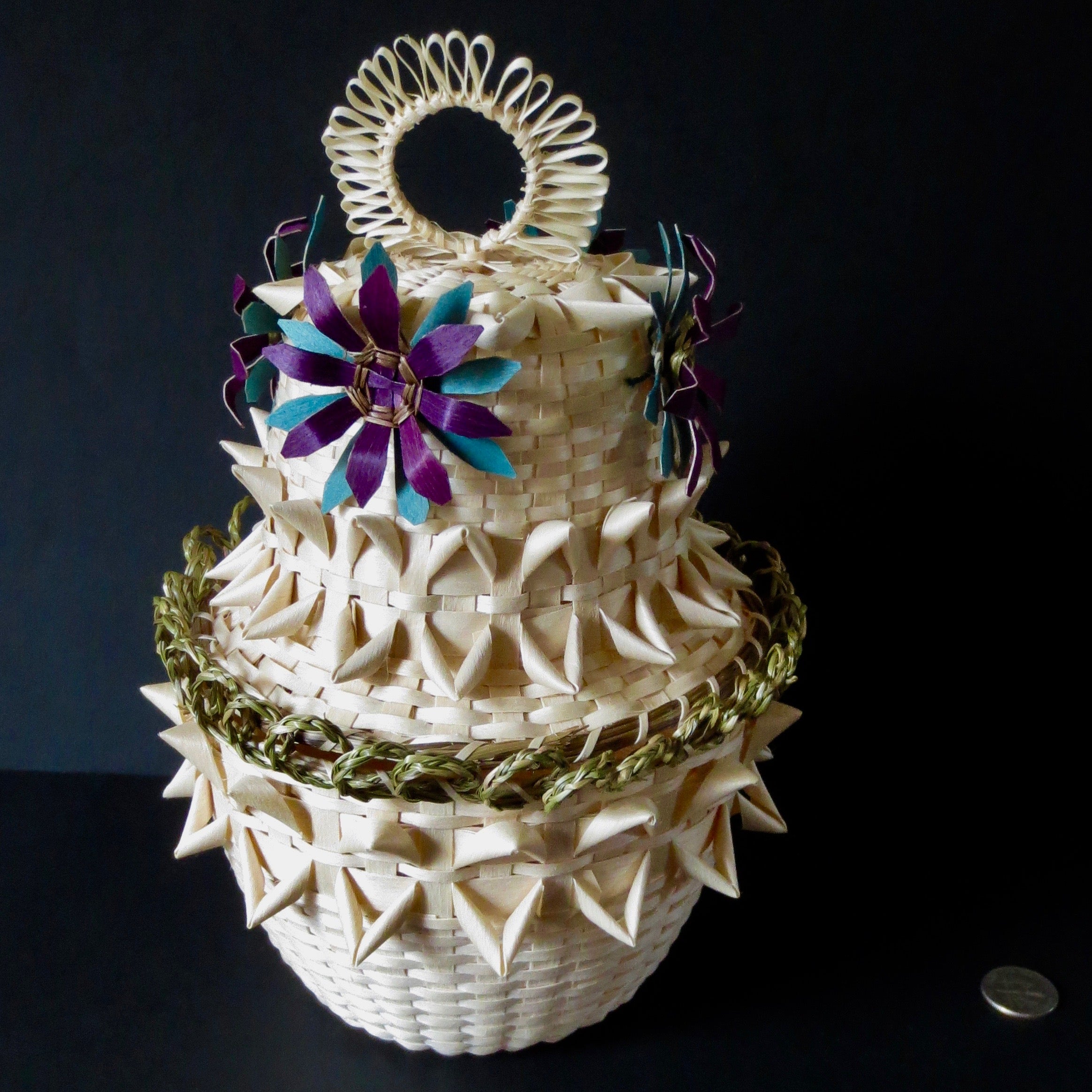 Victorian Basket with Flowers (Replica) -Pam Cunningham, Penobscot ...