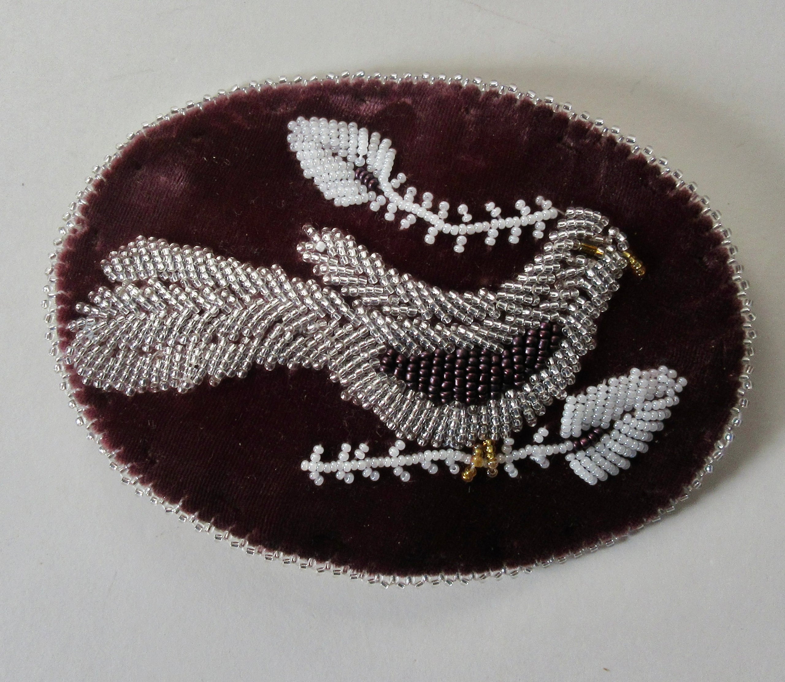 Beaded Bird on Barrette - Traditional Iroquois Design: Paul St John ...